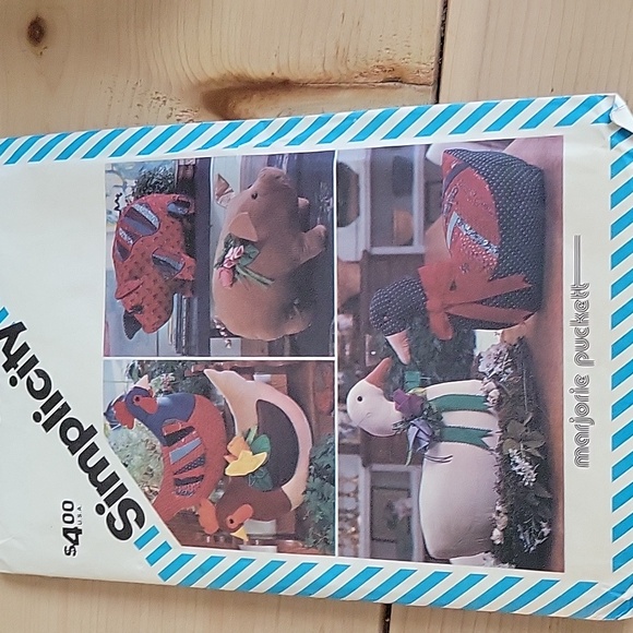 Simplicity | Other | Vintage 983 Simplicity Pattern 6148 Set Of Stuffed ...